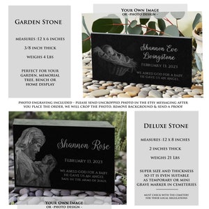 Granite Baby Headstone: Stillborn Pregnancy Loss Keepsake Baby ...