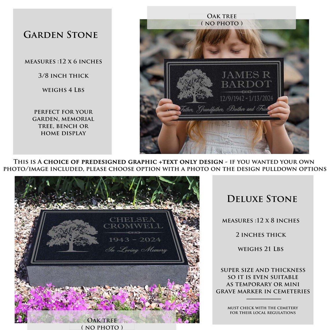 Personalized Memorial Stone for Loved Ones | Grave Marker, Burial ...