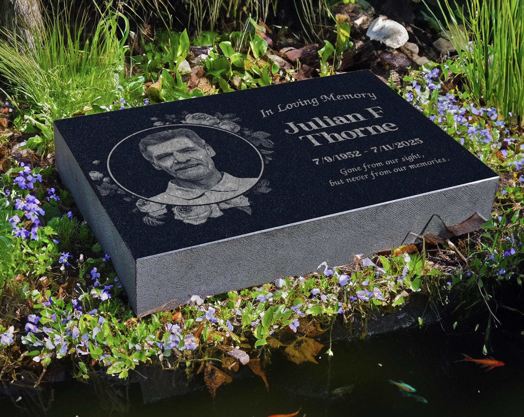 Funeral Portrait Plaque | Obituary Photo Burial Stone | Cemetery Grave ...
