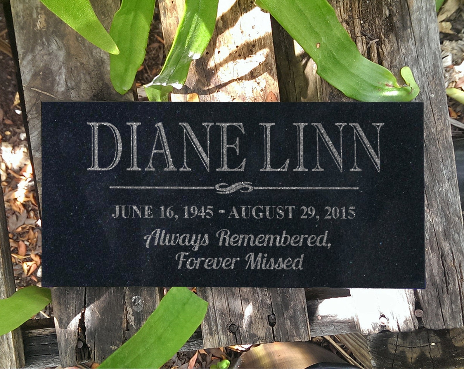 Personalized Memorial Granite Stone Grave Marker Engraved in - Etsy