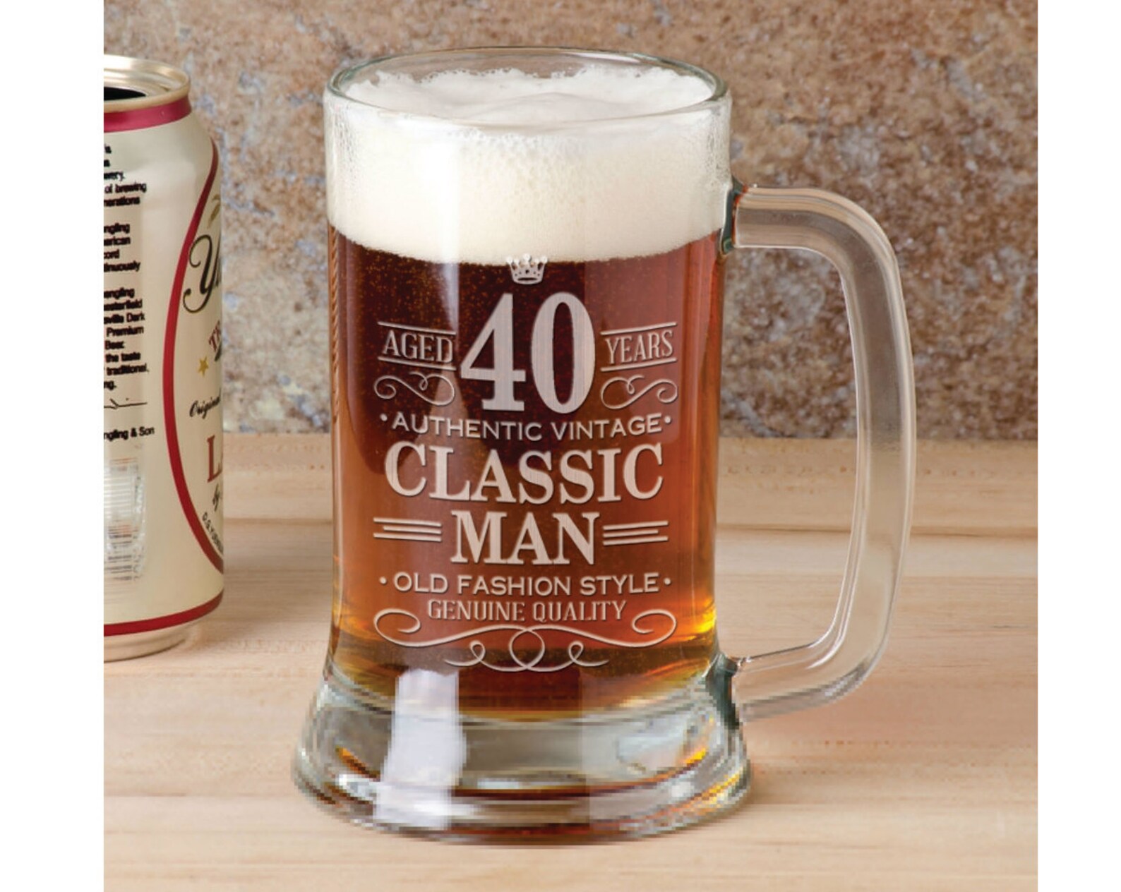 40th Birthday Classic Man 16Oz Beer Stein Mug Engraved Present | Etsy