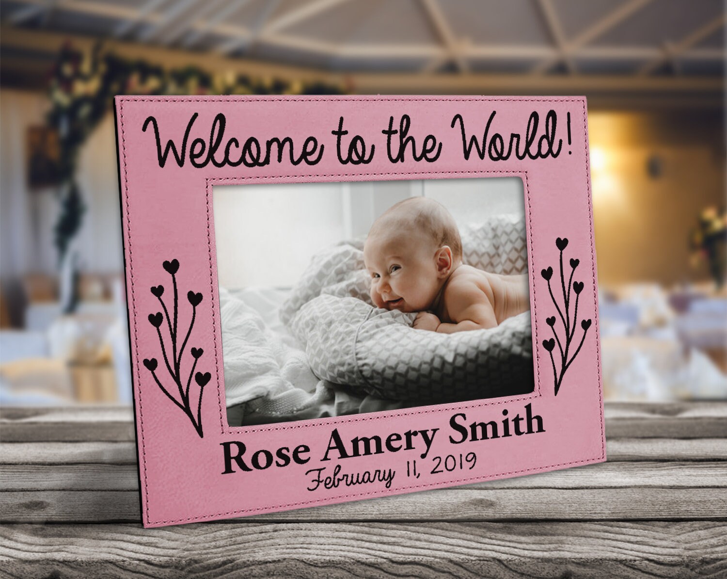 Welcome Personalized New Baby Picture Frame Nursery Decor Birth ...
