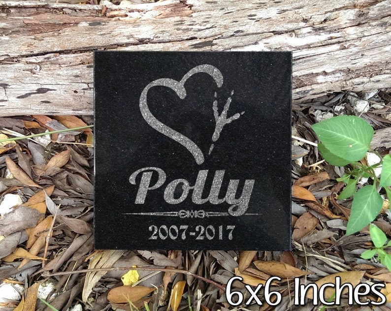 Personalized Chicken Memorial Stone W/ Photo: Rooster Headstone, Hen ...