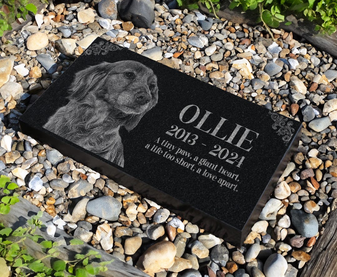Personalized Pet Memorial Stone | Custom Grave Marker | Engraved ...