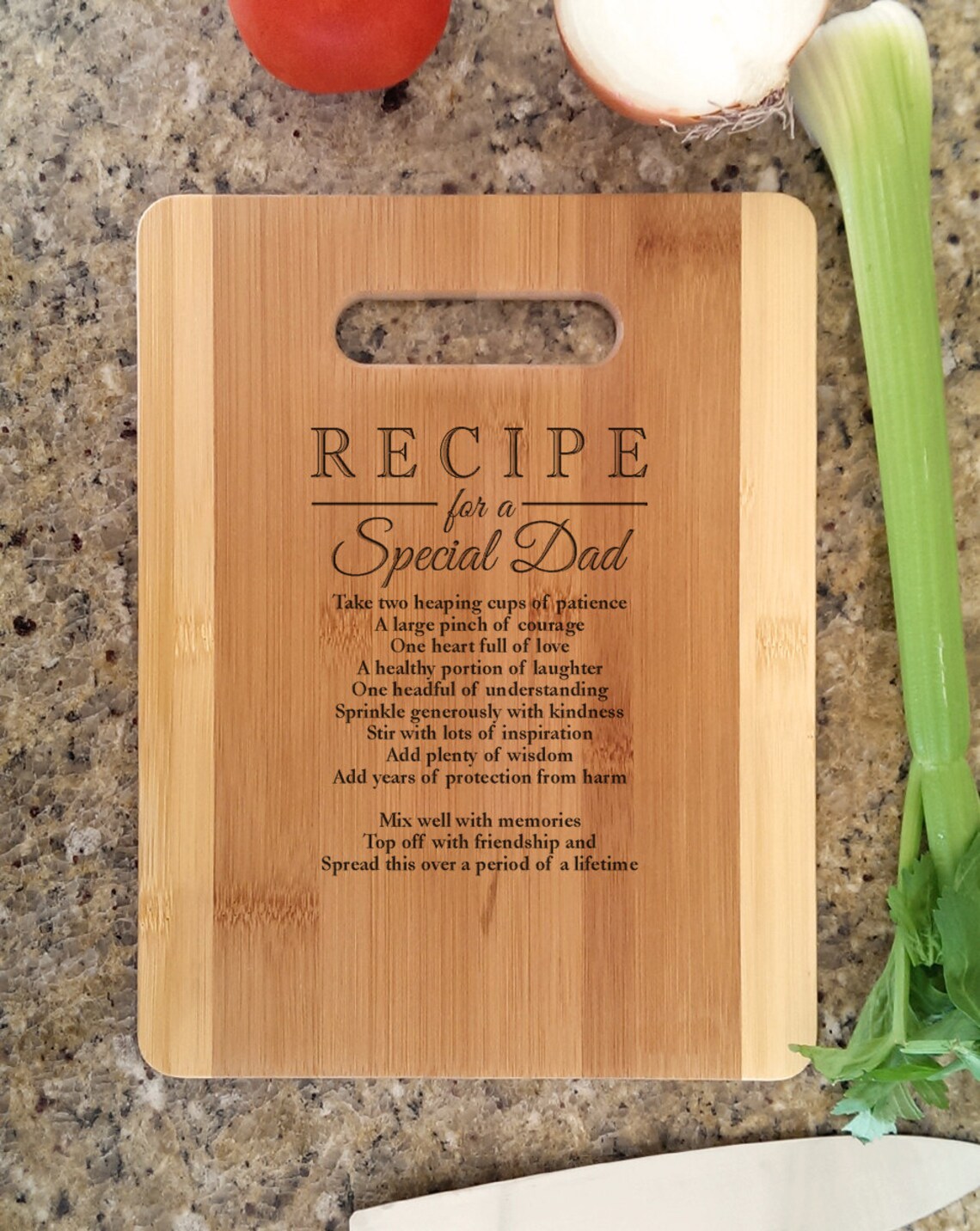Father DAD Gifts Personalized Recipe for a Special Dad Custom Cutting ...