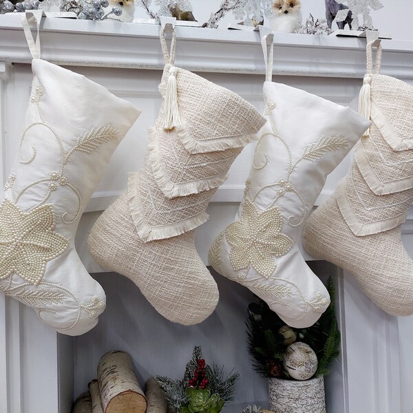 Embroidered Stockings for Christmas Seasonal Decor - Etsy