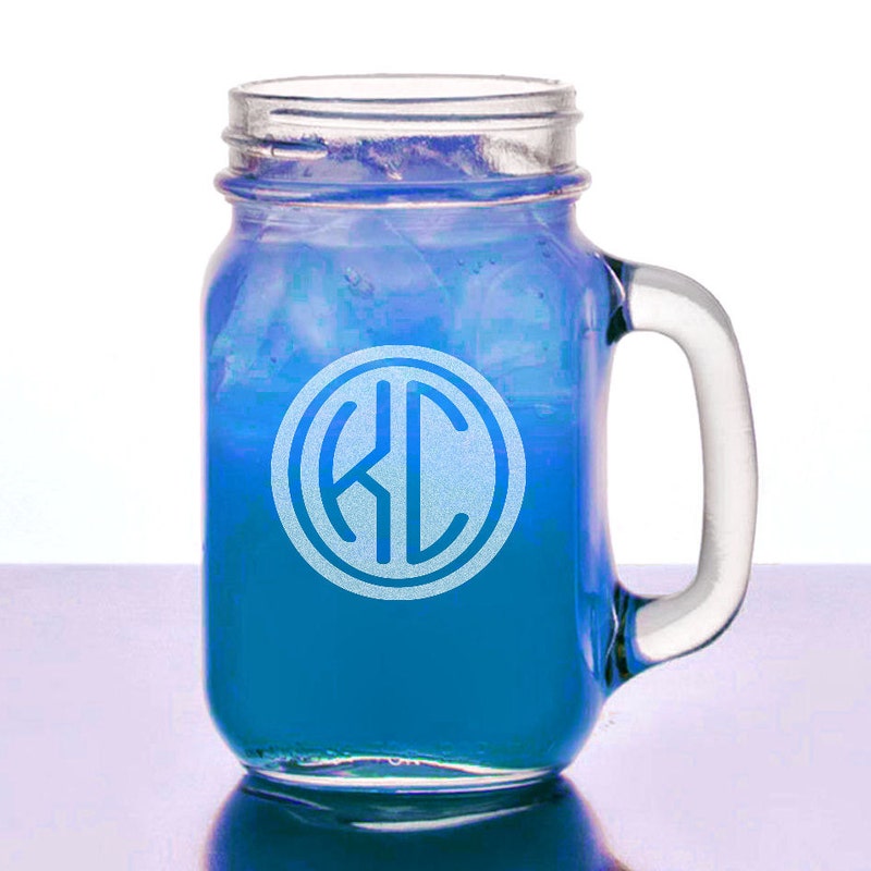 Monogram Mason Jar - Etsy