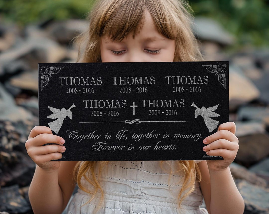 Custom Granite Memorial Stone: Multiple Names | Personalized Indoor ...