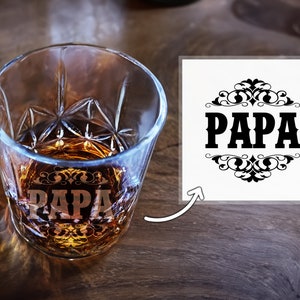 Fathers Day Papa Gift | Special Dad Cups | Engraved Bourbon Glass ...