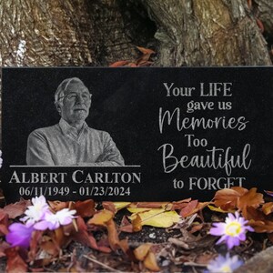 Large Customized Picture Tribute Stone - Because Someone We Love is in ...