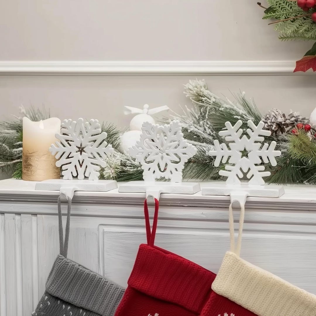 Metal Stocking Holders W/ Free Standing Base Mantel Hangers for ...