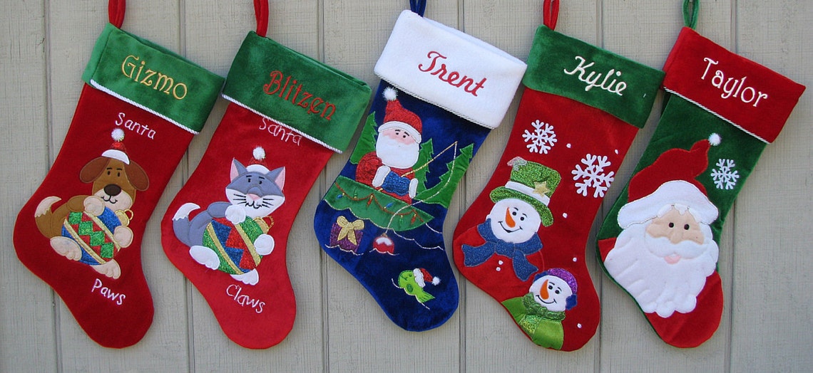 Fishing Christmas Stocking - Personalized - Etsy