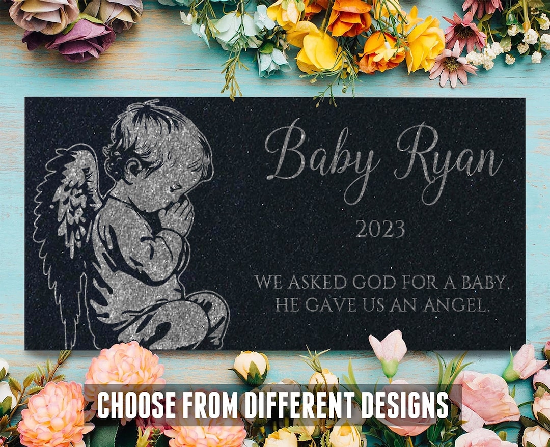Personalized Baby Memorial Stone Garden Yard Indoor Outdoor Gift Loss ...