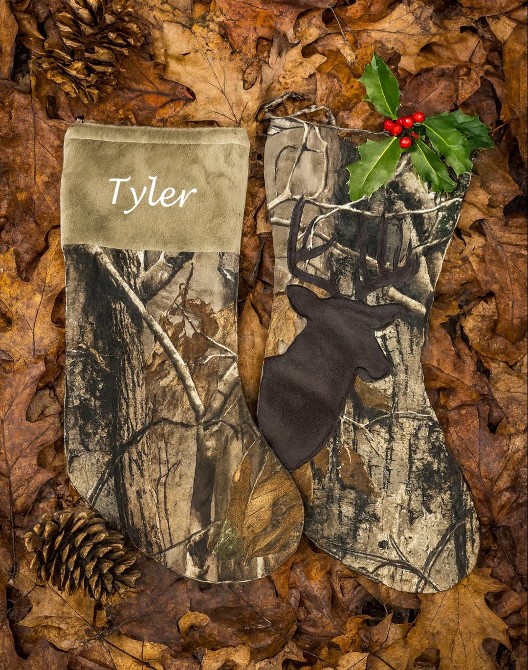 Realtree Camo Christmas Stockings Buck Brown - Hunting Fishing Outdoors ...