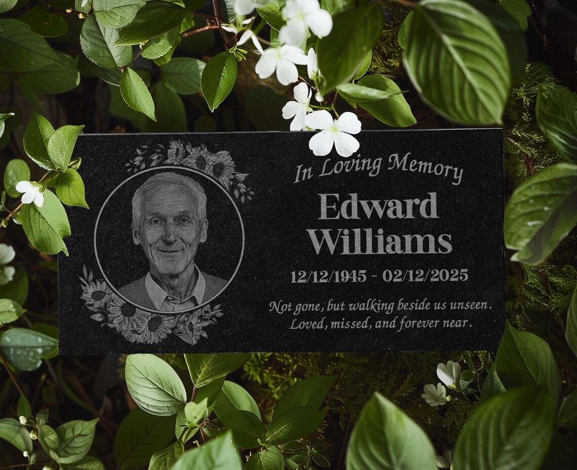 Funeral Portrait Plaque | Obituary Photo Burial Stone | Cemetery Grave ...
