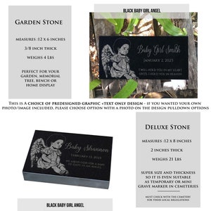 Granite Baby Headstone: Stillborn Pregnancy Loss Keepsake | Baby ...