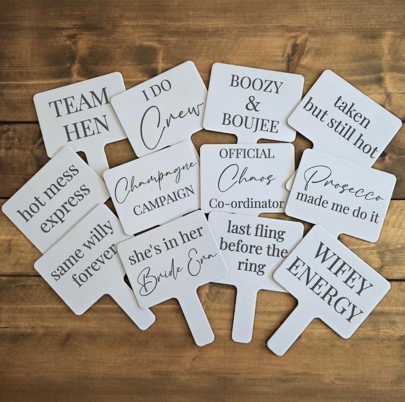 Hen Party Photo Booth Props | Funny & Glam Signs for Hens Parties ...