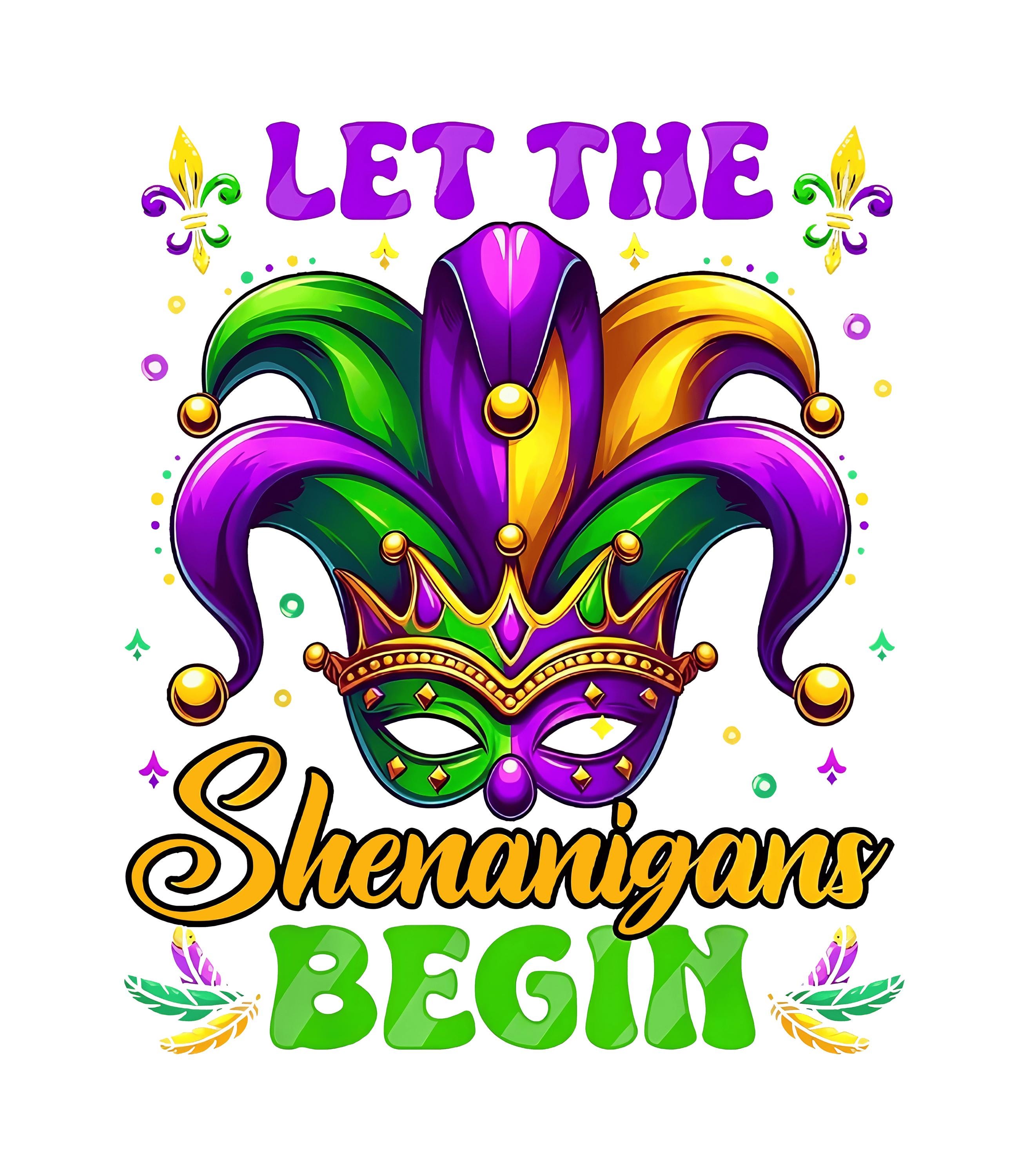 Let the Shenanigans Begin PNG, Mardi Gras Png, Carnival Mask Png, Mardi ...