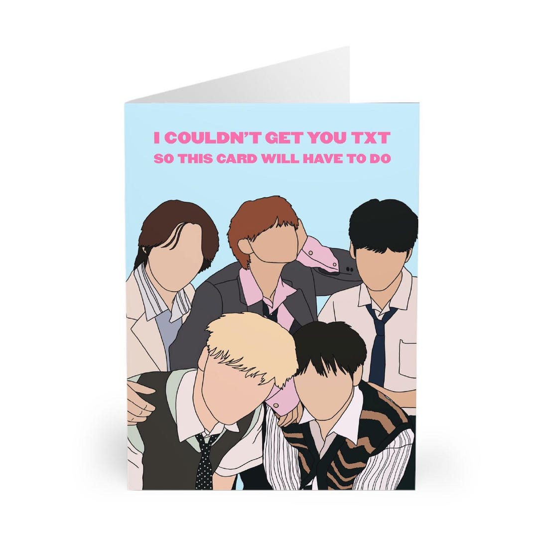 TXT Inspired K-pop Greetings Card - Tomorrow X Together, MOA, K-pop ...