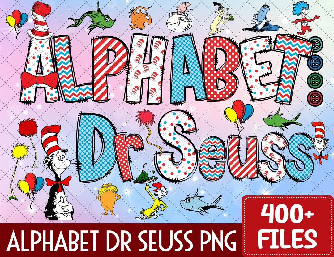 Dr Seuss Alphabet Monogram Png Dr Seuss Bundle | Dr. Suess Alphabet Png ...