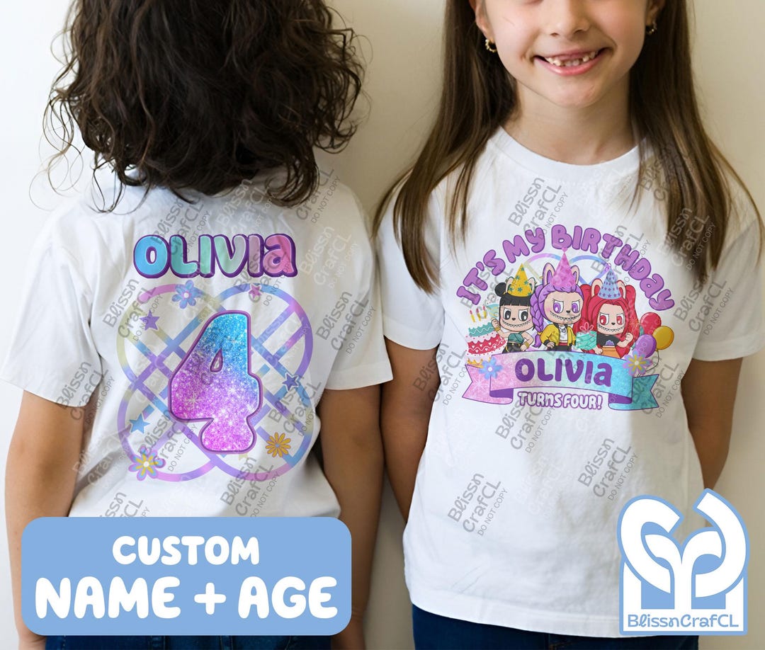 Custom Labubu Huntrix Girl Birthday Shirt, Labubu Huntrix Shirt, Labubu ...