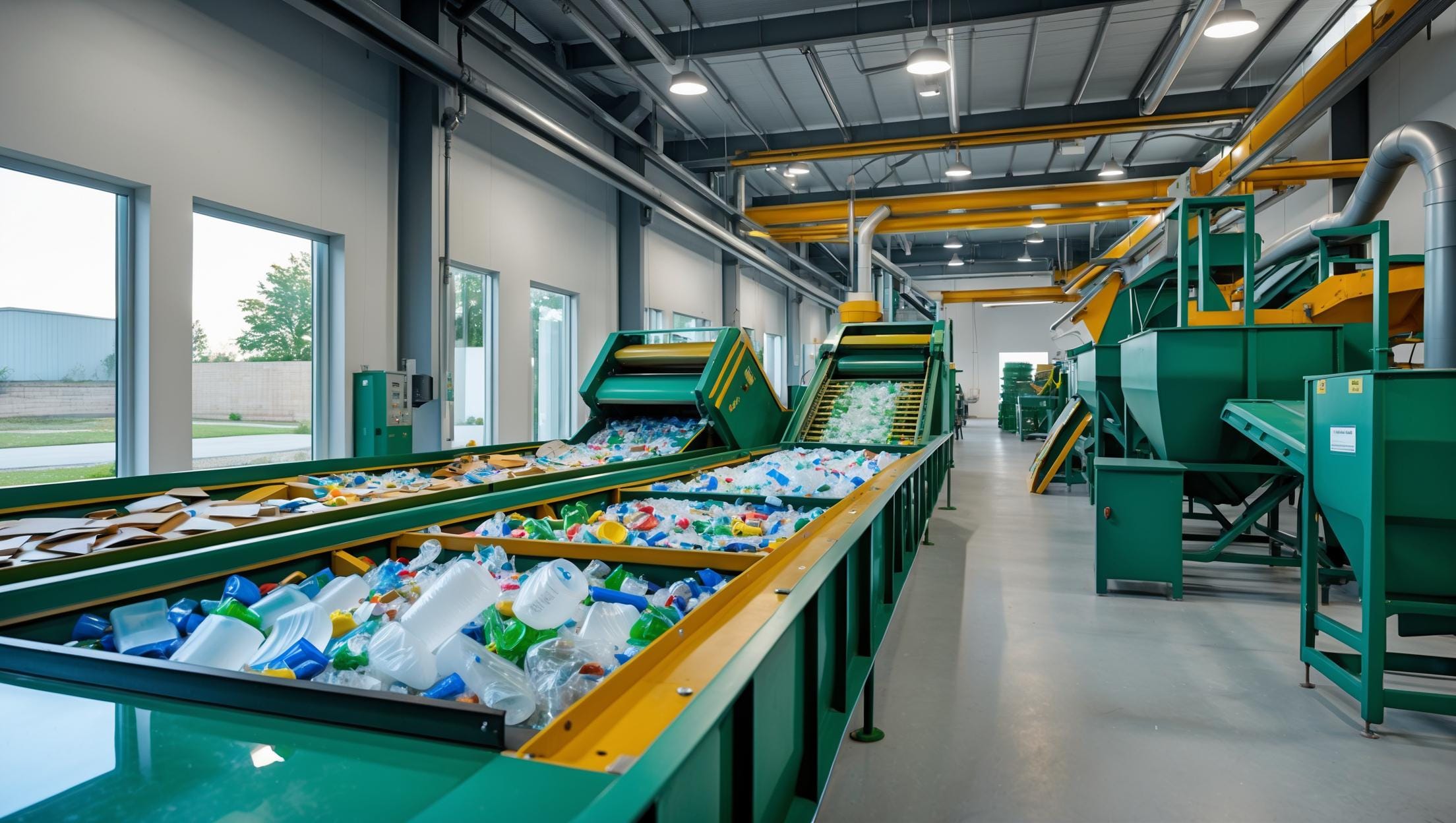 Industrial Waste Recycling Conveyor Belt System, Plastic Bottle Sorting ...