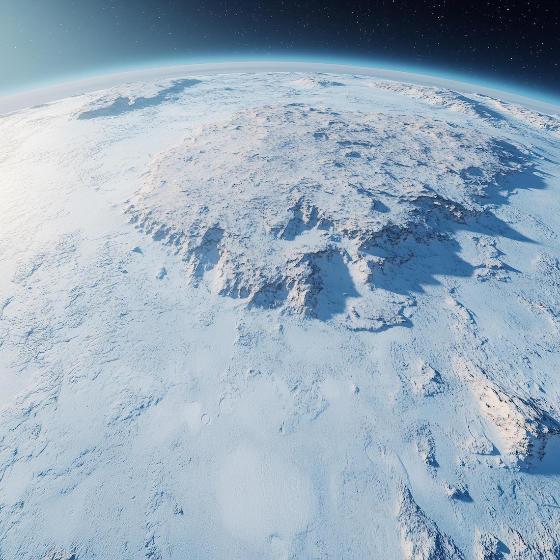 Earth Landscape From Space, Aerial View of Continents and Oceans ...