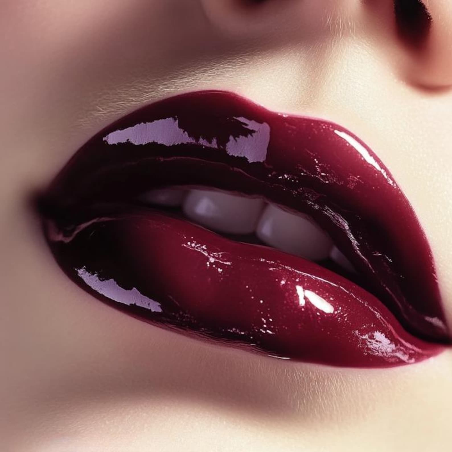 Lip Photo, Macro Shot, Lips on Light Skin, Lips on Dark Skin, Different ...