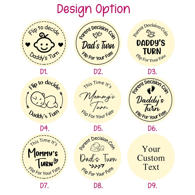 New Parent Decision Flip Coin,engraved Baby Decision Coin,personalized ...