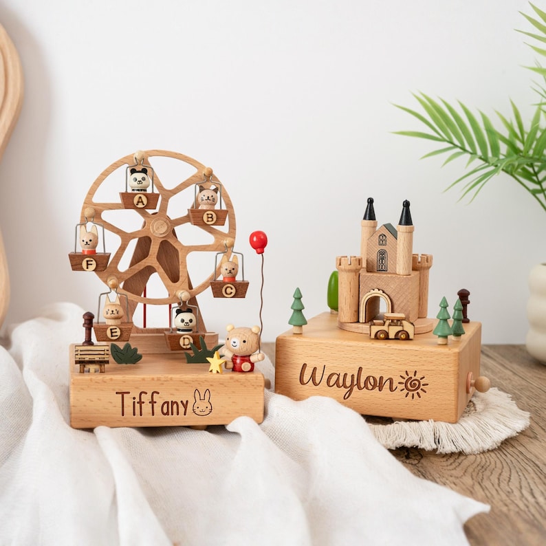 Personalized Wooden Music Box,engraved Musical Box,baby Keepsake Gift ...