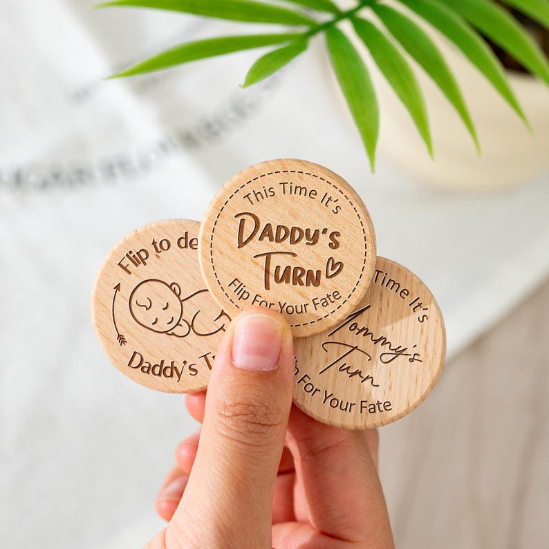 New Parent Decision Flip Coin,engraved Baby Decision Coin,personalized ...