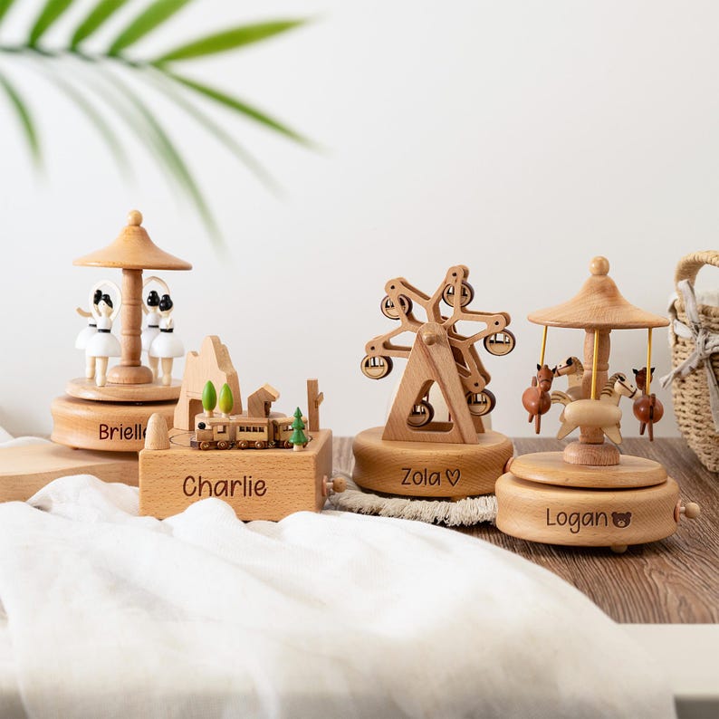 Personalized Wooden Music Box,engraved Musical Box,baby Keepsake Gift ...