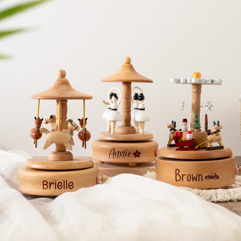 Personalized Wooden Music Box,engraved Musiccal Box,baby Keepsake Gift ...