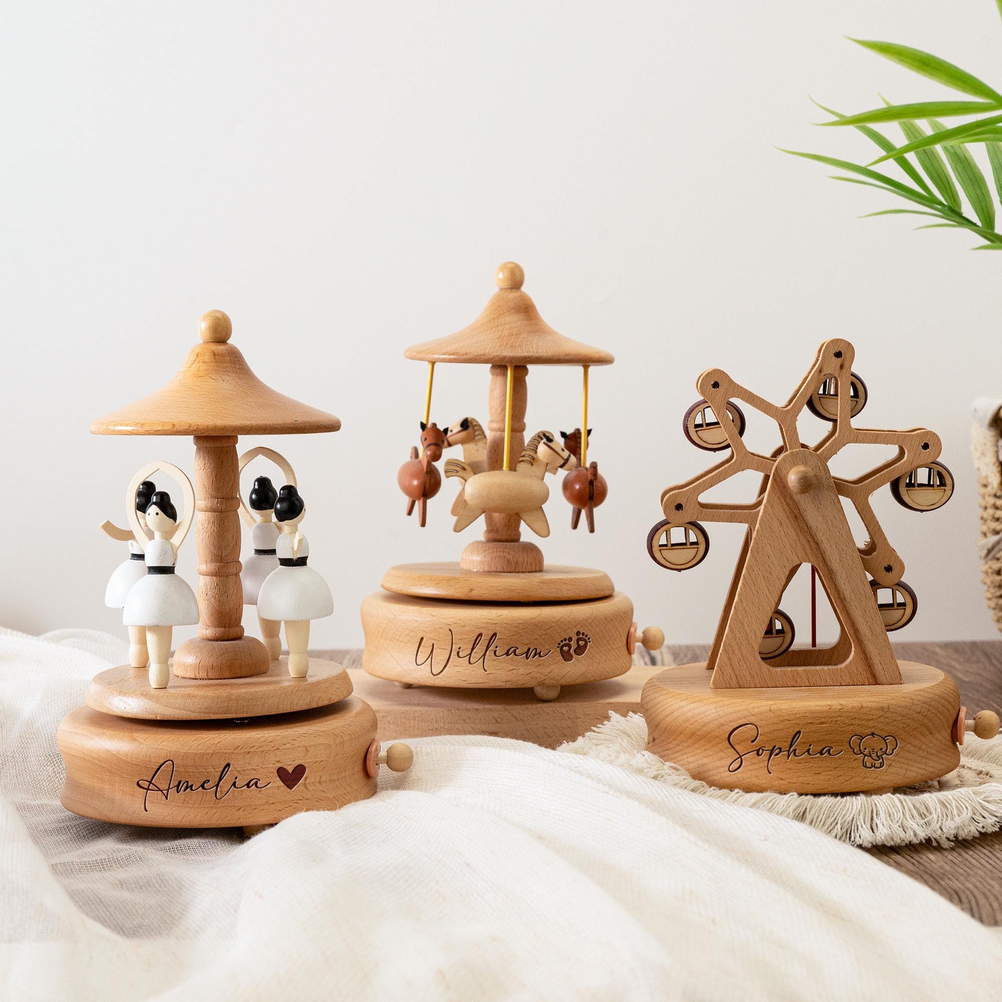 Personalized Wooden Music Box,engraved Musical Box,baby Keepsake Gift ...