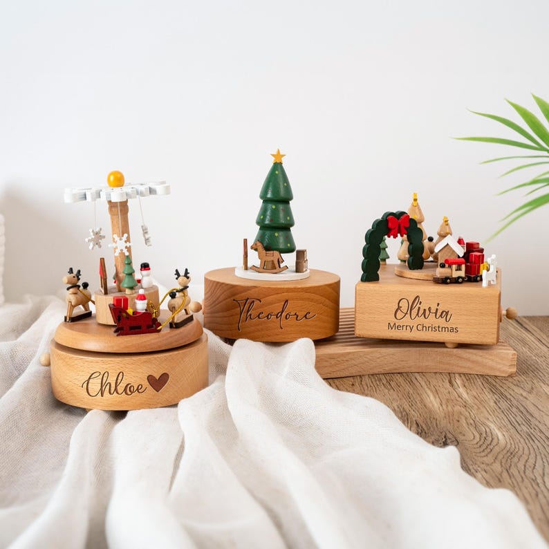 Personalized Wooden Music Box,engraved Musical Box,baby Keepsake Gift ...