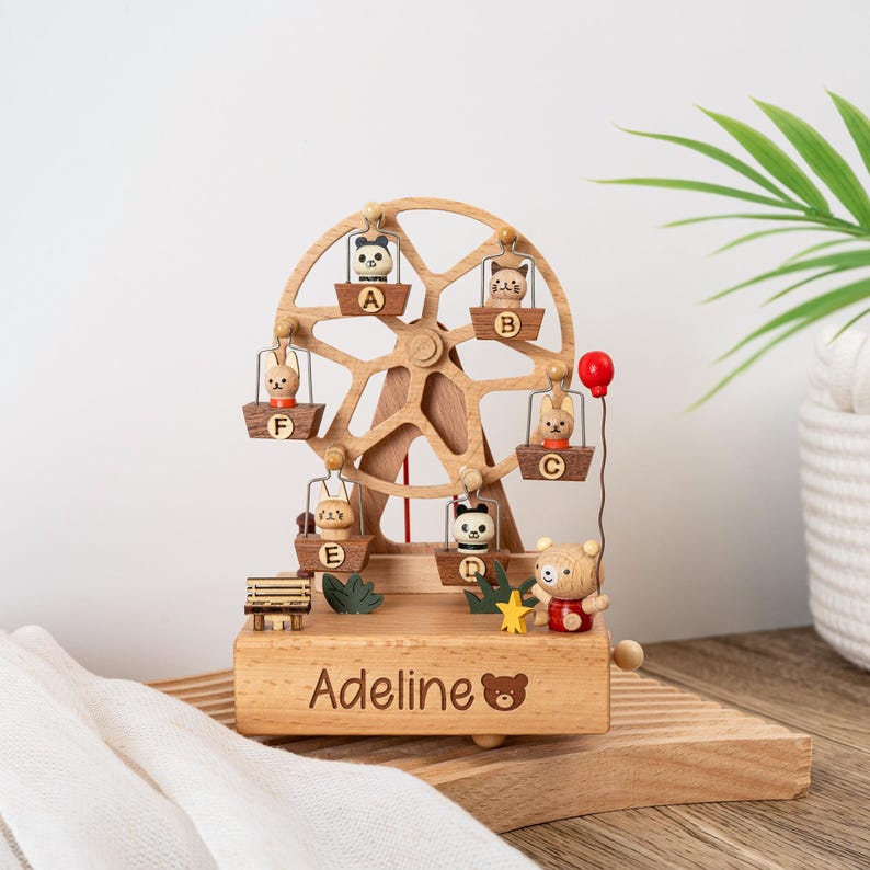 Personalized Wooden Music Box,engraved Musical Box,baby Keepsake Gift ...