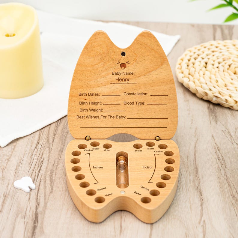 Tooth Fairy Box,wooden Tooth Box Keepsake,baby Tooth Keepsake,tooth ...