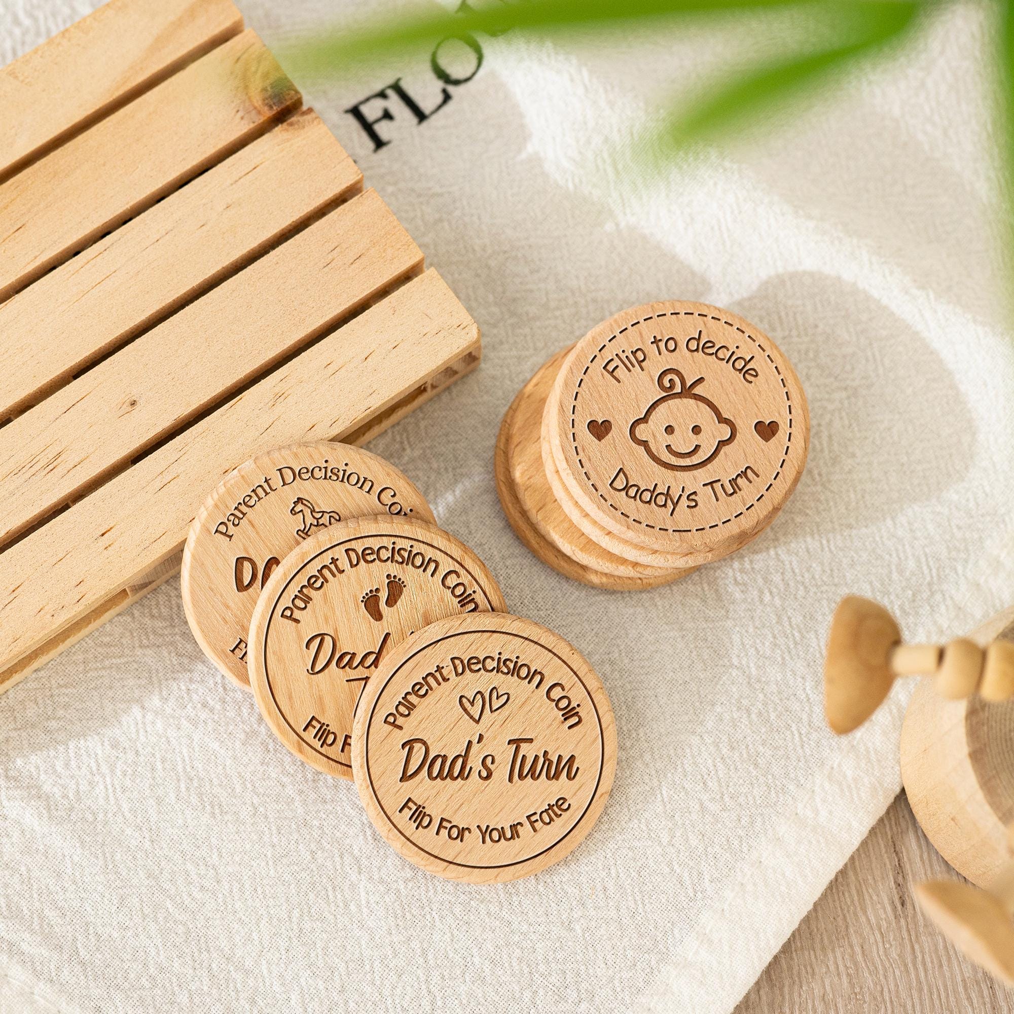 New Parent Decision Flip Coin,engraved Baby Decision Coin,personalized ...