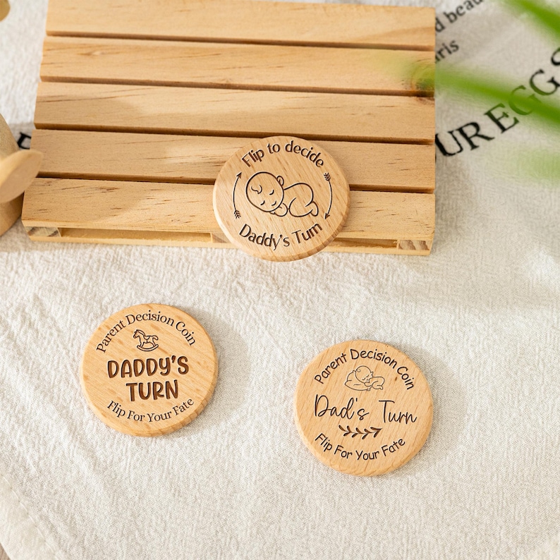 New Parent Decision Flip Coin,engraved Baby Decision Coin,personalized ...