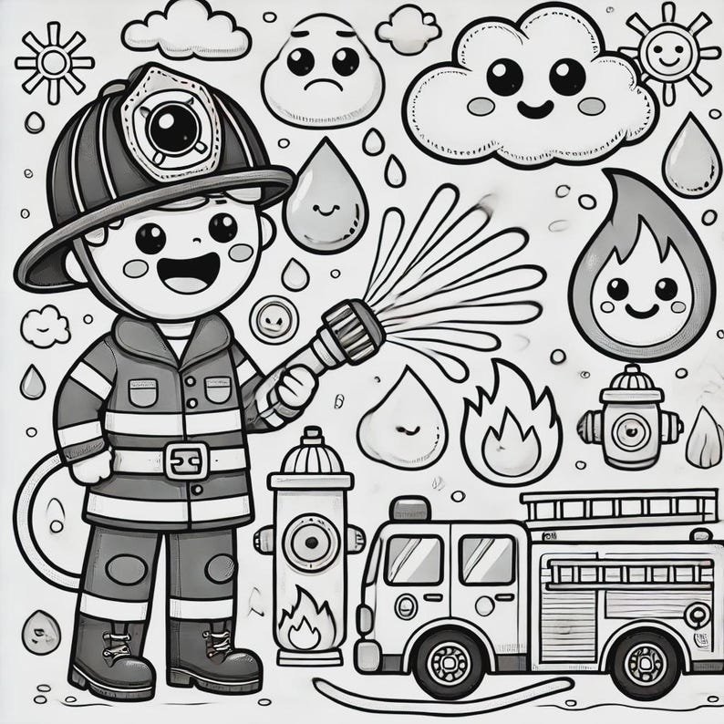 My First Occupations Coloring Book for Kids | 10 Fun Career Pages - Etsy