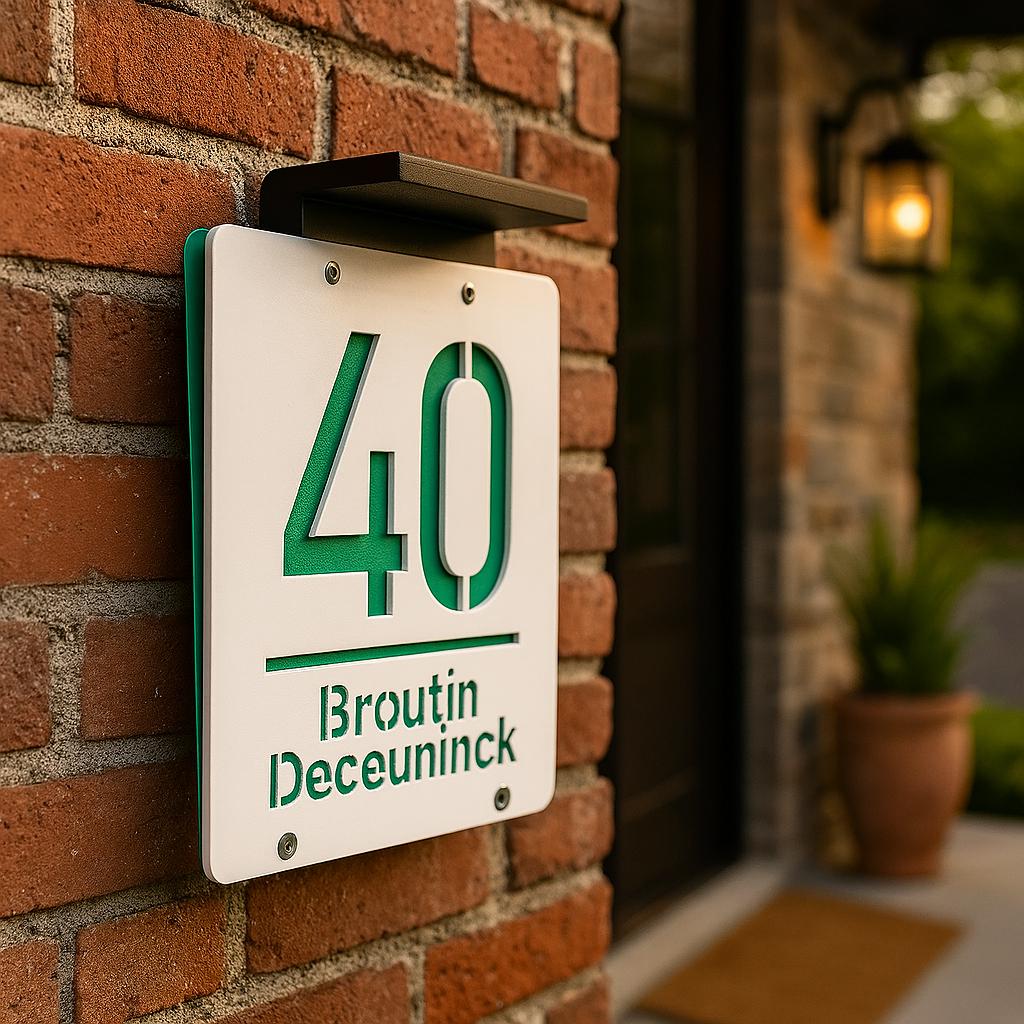 Personalized Lighted House Number Sign, Custom Outdoor Address Plaque ...