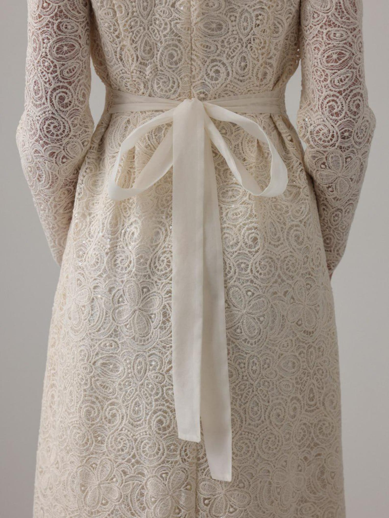 Cream Lace Midi Dress, Mother of the Bride, Modest Bridal Gown ...