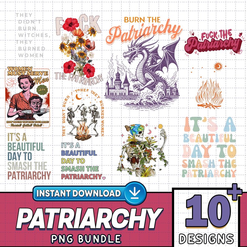 10 Patriarchy Bundle,female Empowerment, Strong Women Png,womens Rights ...