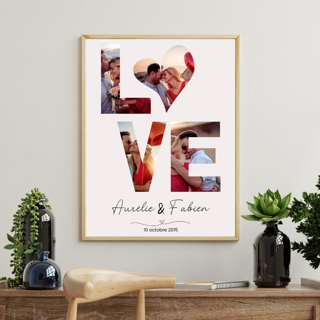Personalized LOVE Couple Poster - Etsy