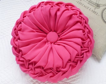 Smock Pillow Sewing Pattern PDF Decorative Sewing Smocked Round Cushion ...