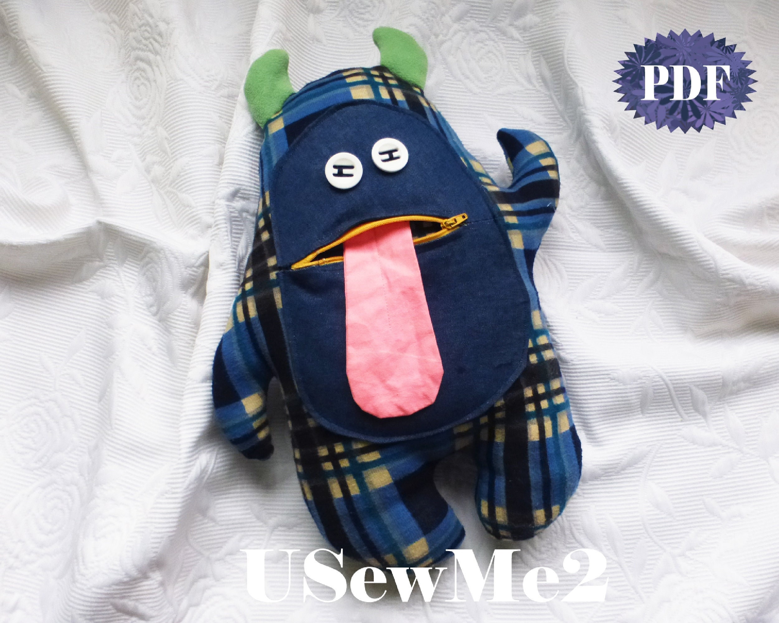 Pillow Monster Tutorial - Sew Pattern Monsters Sewing A4 Home Print ...