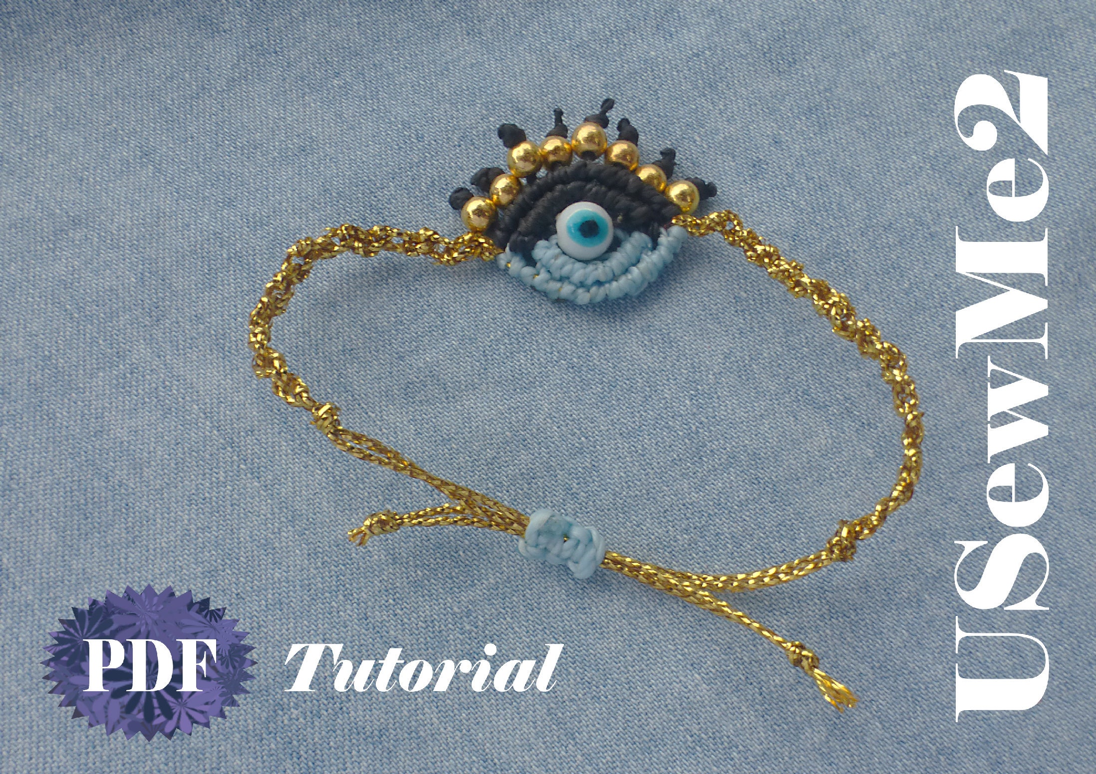 Macrame Bracelet Tutorial - Eye Bracelet Micro Macrame Jewelty Pattern ...