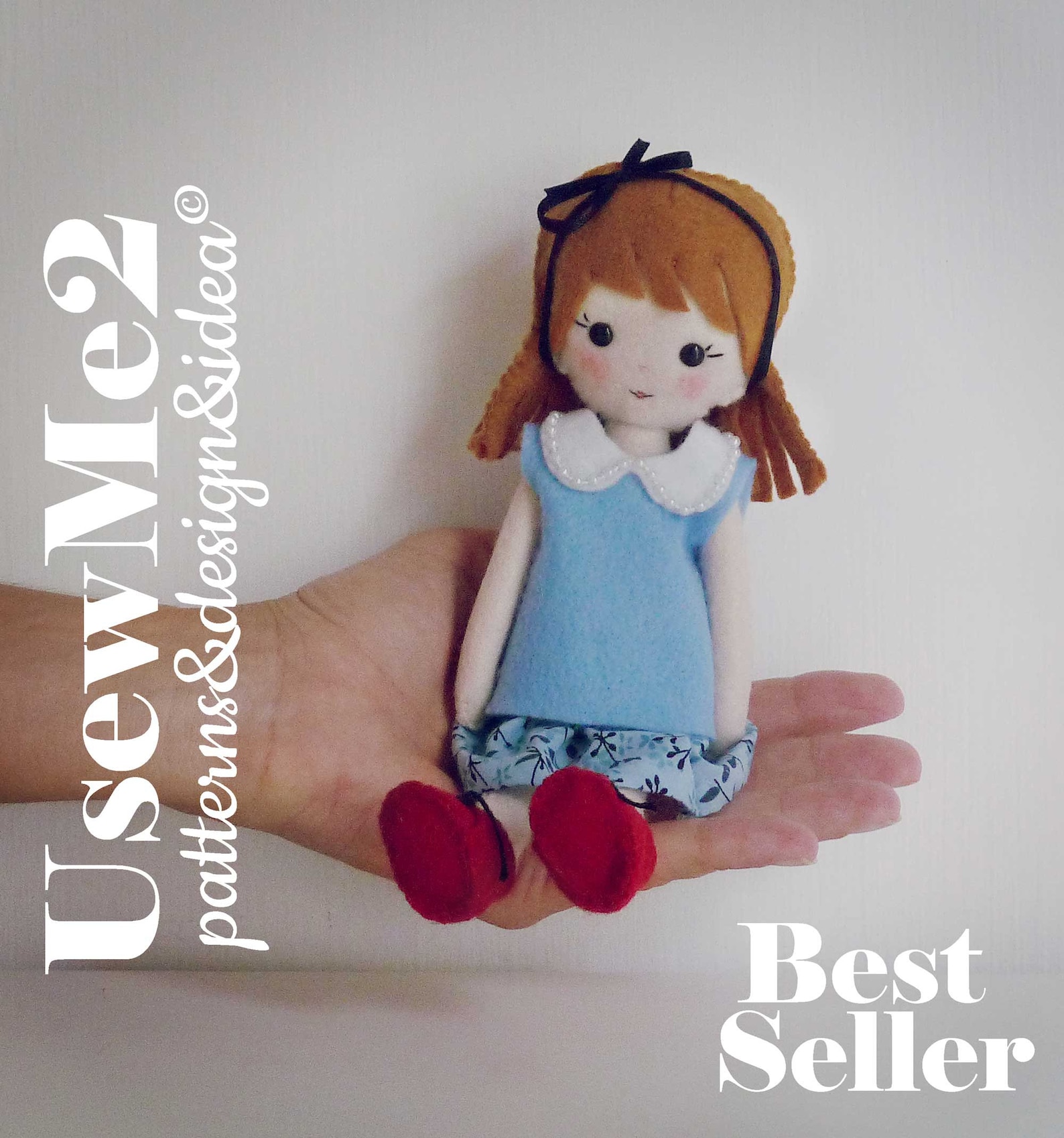 Doll Felt Pattern - Vintage Girl Sewing Pattern Pdf - Felt Miniature ...