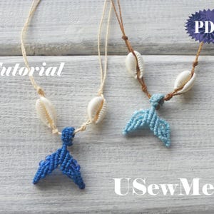Macrame Bracelet Tutorial - Mermaids Fin Bracelet, Necklace and Earrings Micro Macrame Jewelty ...