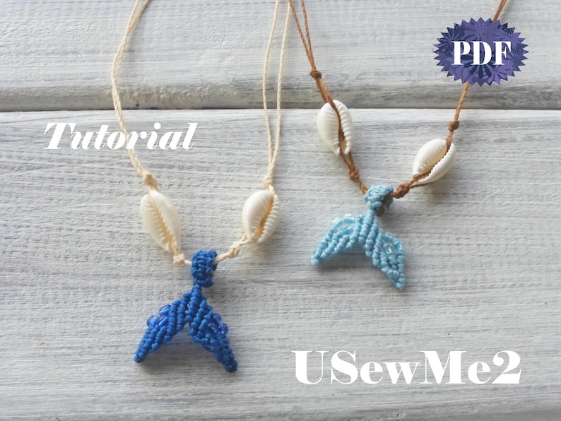 Macrame Bracelet Tutorial - Mermaids Fin Bracelet, Necklace and Earrings Micro Macrame Jewelty ...